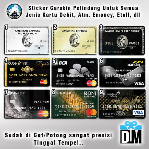 Jual Sticker Pelindung Gar Skin Kartu American Express Bank BCA BRI ...