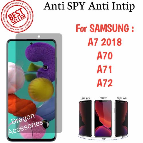 Jual Tempered Anti Spy Privacy A72 A71 A70 A7 Samsung Screen Magic ...