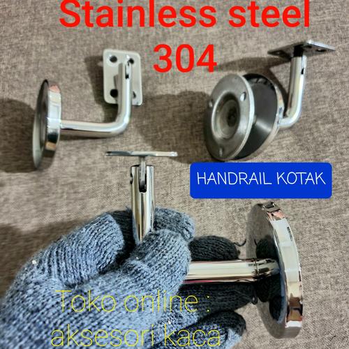 Jual Handrail kotak flexible bracket handrailing clamp banister ke ...