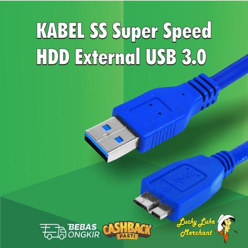 Promo Kabel SS Super Speed USB 3.0 HDD External male to Male Micro B ...