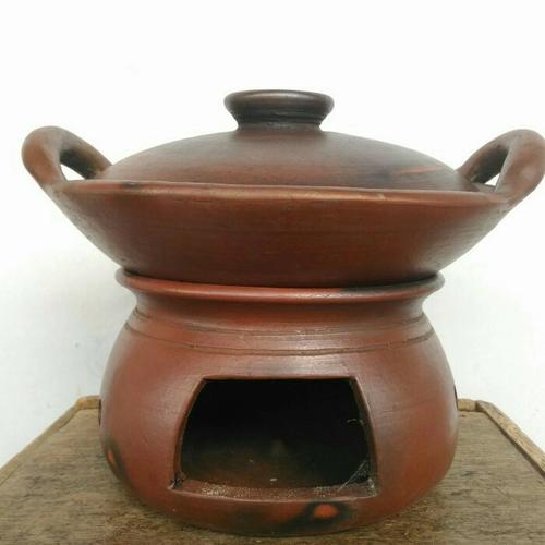 Jual Kuali Tanah Liat Asli Baru Ukuran Jumbo + Tungku Packing 100% Aman ...