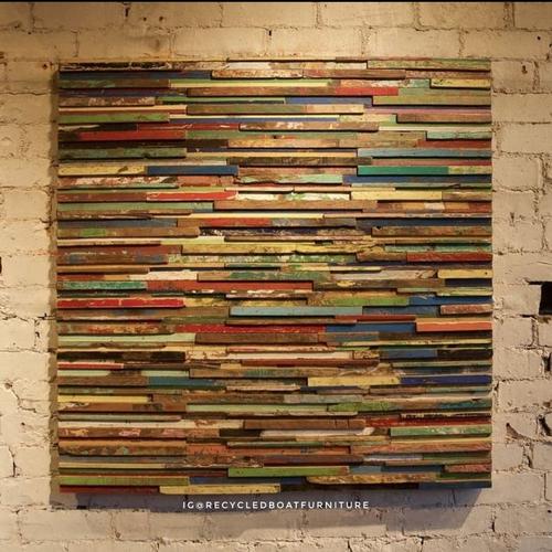 Jual Hiasan Dinding Wall Decor Kayu Vintage Mozaic - 50cm x 50cm - Kab ...