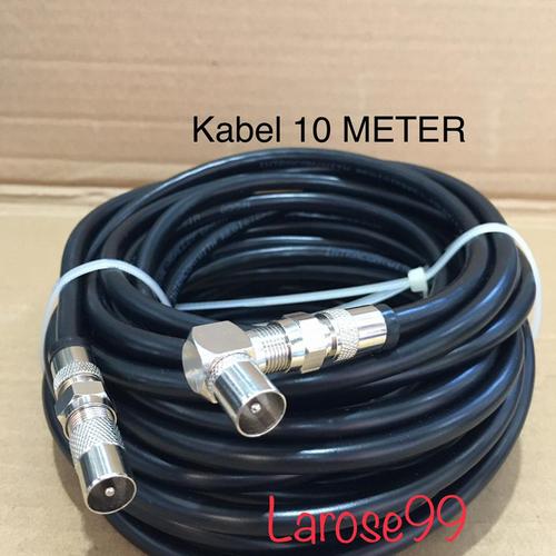 Jual Kabel ANTENA TV Jack Compression 10 METER FULL Kabel TV Male To ...