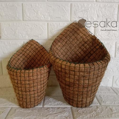 Jual pot anggrek dewasa pot serabut kelapa jumbo tempel dinding d 20cm ...