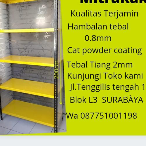 Jual Rak besi 5 susun L40xT200xp100 - Kuning - Kota Surabaya - Rak besi ...