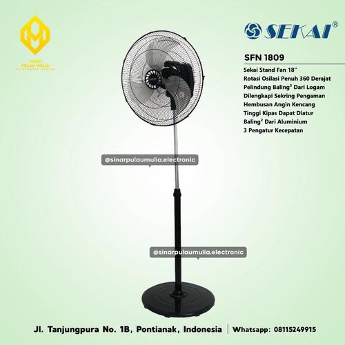Jual Sekai Kipas Berdiri Stand Fan 18 Inch Rotasi 360°- SFN 1809 / SFN1809 - Kota Pontianak ...