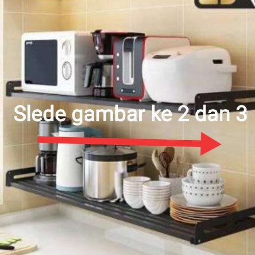 Jual rak besi ambalan tempel tembok - Hitam, 30x100cm - Kab. Bogor ...