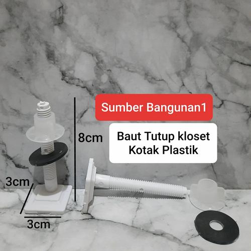 Jual Baut tutup kloset kotak plastik putih baut closet PVC - Kab ...