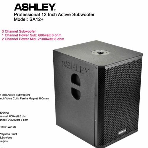 Jual SUBWOOFER ACTIVE 12INCH ASHLEY SA-12+/SA12+ ORIGINAL ASHLEY ...