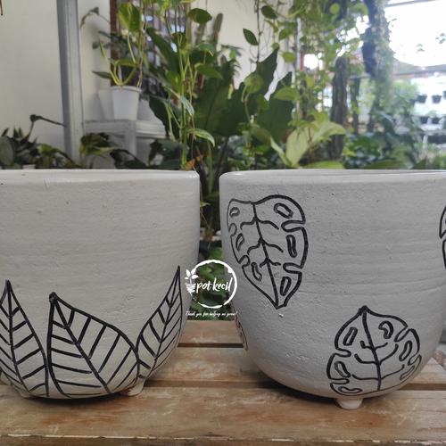 Jual Pot Terracota Mangkok Lukis Kaki 3 / Pot Tanah Liat / Pot Tanaman ...