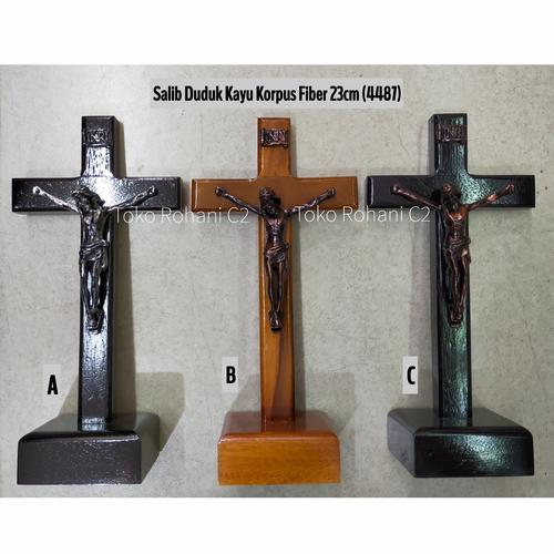 Jual Salib Duduk Kayu Corpus Fiber 23cm - Salib Duduk Rohani - A - Kota ...