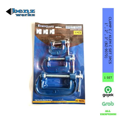 Jual BENZ Clamp C Klem C Set 3Pcs 1", 2", 3" BZ-9070 - Jakarta Barat ...