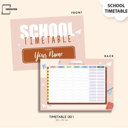 Jual SCHOOL TIMETABLE BOARD /SCHEDULE BOARD / PAPAN JADWAL - Biru ...