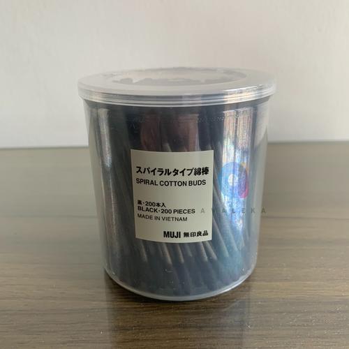 Jual MUJI Spiral cotton buds kuping black hitam - Box - Jakarta Barat ...