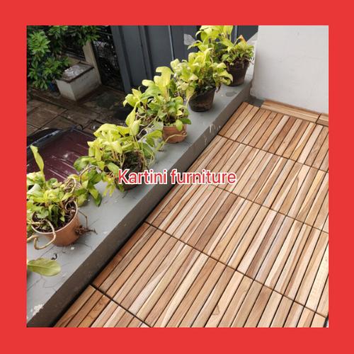 Jual ubin kayu outdoor paket 100pcs lebih hemat decking tile lantai ...