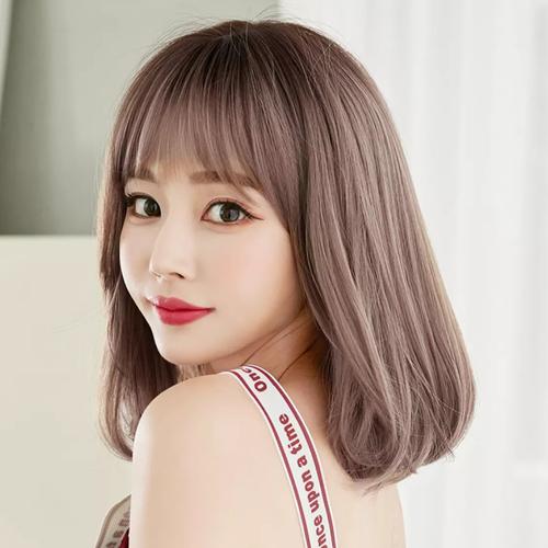 Jual Wig Short Dyed Hair Rambut Pendek Premium Korean Style - Choco ...