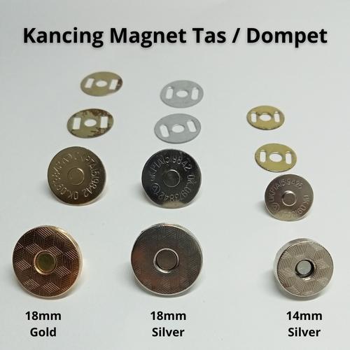 Jual Aksesoris Rajut Kancing Magnet Tas / Dompet Silver Gold ...