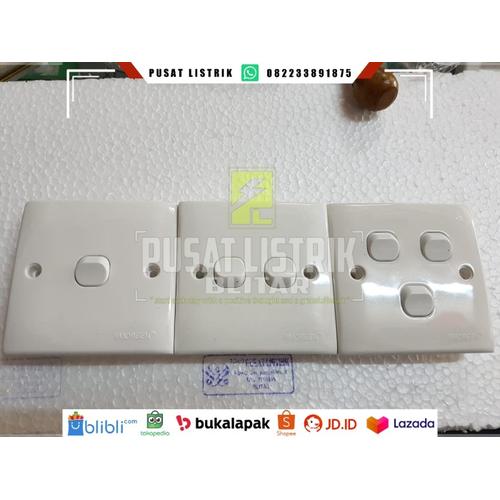 Jual SAKLAR SERI BOSS B32/1/2A SAKLAR GANDA 2 gang 1 way switch - Kota ...