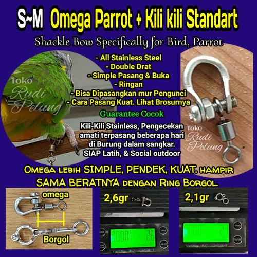 Jual S-M Paket Omega KHUSUS ring kaki dan Kili-Kili Standart Parrot ...