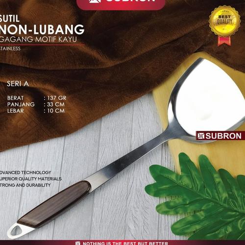 Jual Sodet Sayur Stainless Subron 25CM Sutil Gagang Spatula Stainless ...