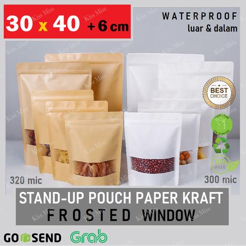 Jual Kraft Paper Ziplock 30x40cm | Standing Pouch |Kemasan Snack ...