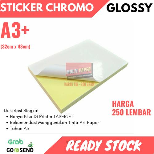 Jual Kertas Sticker A3 Plus Glossy isi 250 lembar / Kertas Sticker ...
