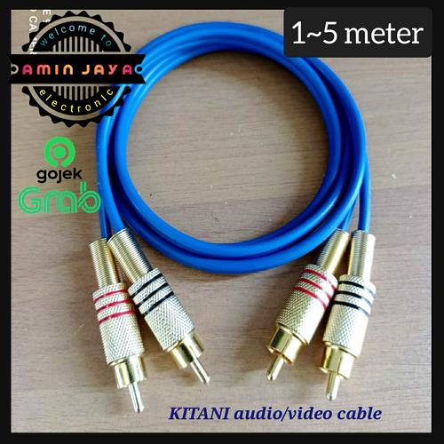 Jual Kabel rca 2 ke 2 KITANI audio/video cable panjang 1 sampai 5 meter ...
