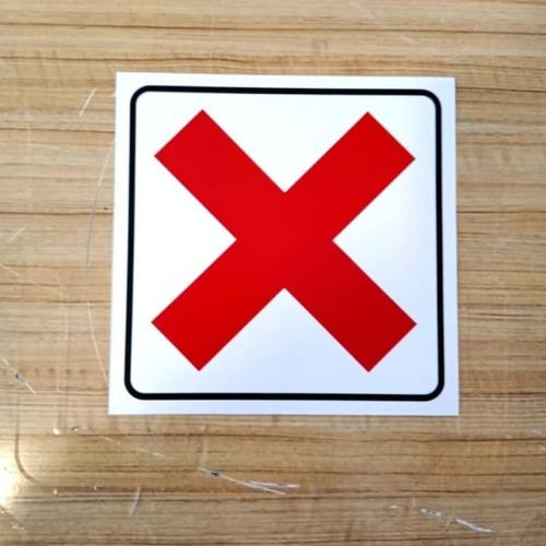Jual Stiker Tanda Larangan (X) - 10x10cm - Jakarta Barat - Safety Z ...