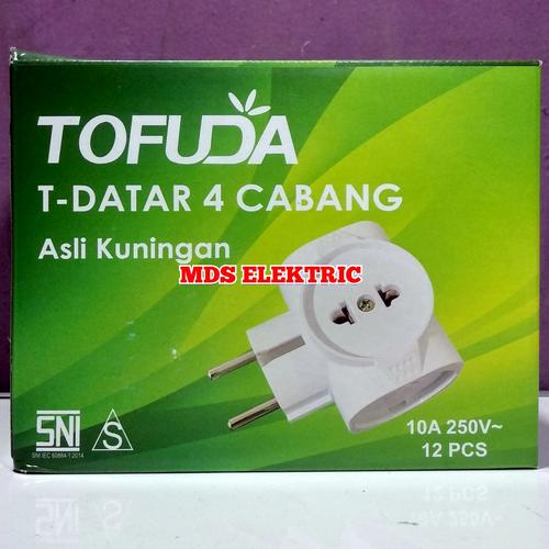 Jual Steker T Arde Datar / Colokan Multi 4 Cabang Tofuda T-106 DT Asli ...