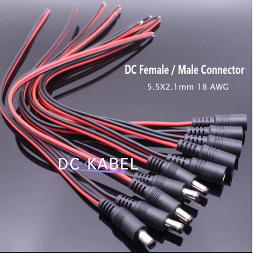 Jual Jack dc kabel female cctv / kabel dc female cctv adaptor dc female ...