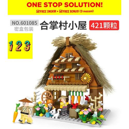 Jual Sembo Block 601085 Market Stall Japanese Minifigure Brick Lego ...