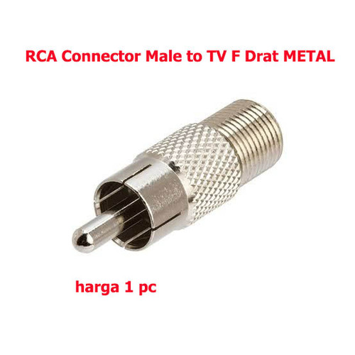 Jual Jack RCA Connector Male to TV F Drat METAL merk CP - Jakarta Pusat ...
