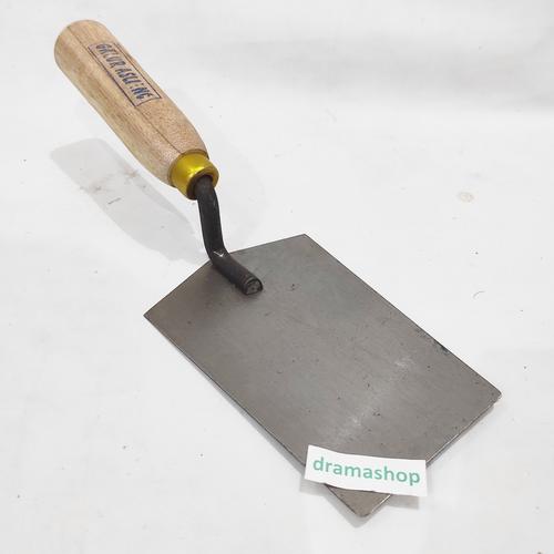 Jual Sendok Semen aci acian bentuk kotak lebar Gagang kayu galur asli ...