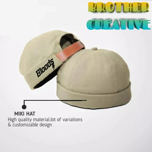 Jual peci miki hat / peci remaja muslim / peci uas / logo bloods text ...