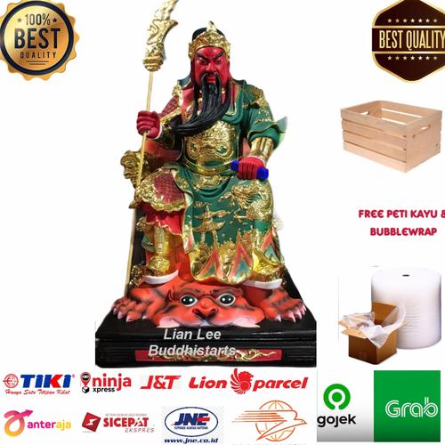Jual patung arca guan yu kwankong kwankung guan ti full fiber uk 19 ...