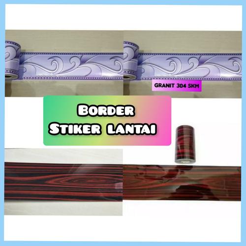 Jual BORDER LANTAI STICKER LANTAI MOTIF GRANIT 002 UK 10CM X 10 METER ...