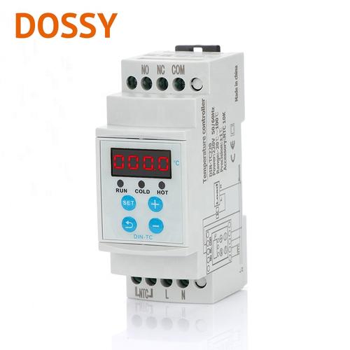 Jual Digital Thermostat NTC Temperature Controller SPDT 5A Dossy DIN-TC ...