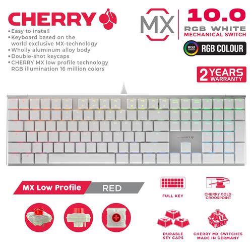 Promo Cherry MX Mechanical Gaming Keyboard Full keys RGB White MX10.0 ...