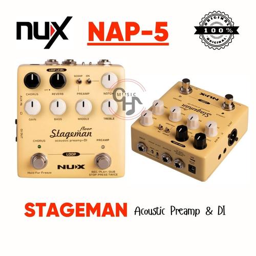 Jual nux nap5 nap-5 nap 5 stageman floor efek gitar akustik preamp + di ...