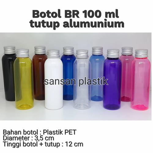 Jual Botol 100ml tutup alumunium / Botol 100ml tutup alumunium SILVER ...