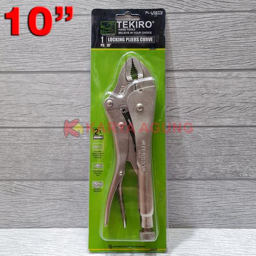 Jual Tang Buaya Bengkok TEKIRO 10" / Tang Jepit Mur Baut / Locking ...