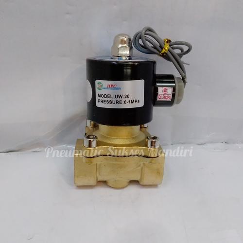 Jual UW-20 Solenoid Valve 2/2 Way Pneumatic 3/4 inch HPC 220V/24DC ...