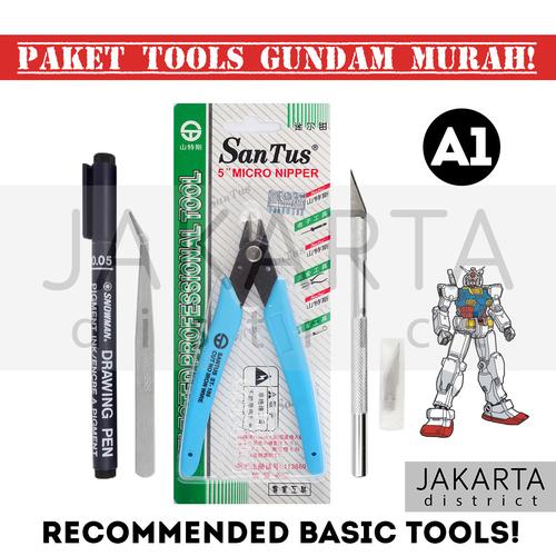 Jual Basic Tools Set A Gundam Gunpla Model Kit Tool Murah Nipper Cutter ...