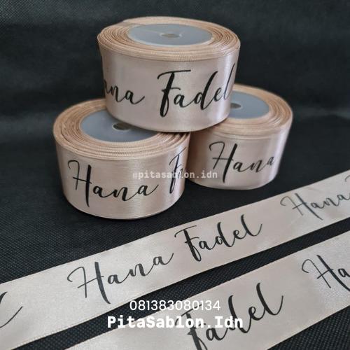 Jual Custom Sablon Pita Satin Custom Label Pita Custom Design Pita ...