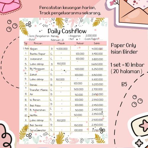 Jual Uang Planner Catatan Cashflow Harian B5 - 2 - Jakarta Barat ...