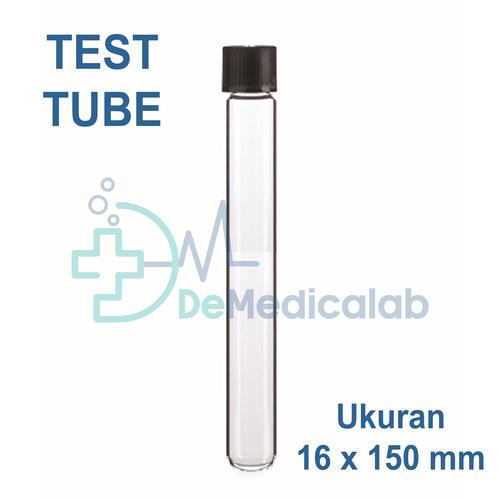 Jual Tabung Reaksi + Penutup / Test Tube With Screw Cap 16x150 mm Pyrex ...
