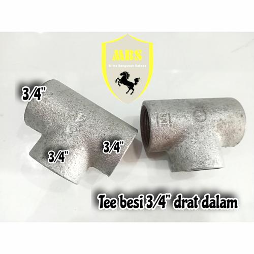 Jual TEE BESI 3/4 DRAT/SAMBUNGAN T BESI GALVANIS 3/4 INCH - Kota Depok ...