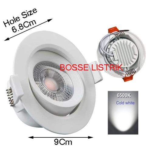 Jual Lampu Downlight LED COB 7W 220V body Putih - Putih - Kota Surabaya ...