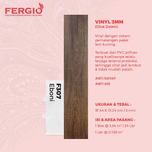 Jual MEREK FERGIO Lantai kayu vinyl 3mm Eboni F307 - Jakarta Utara ...