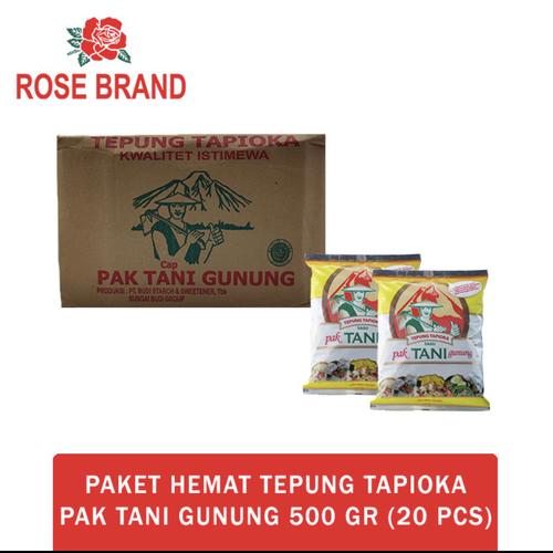 Jual Tepung Tapioka Cap Pak Tani Gunung 500 gram 1 Dus Karton 20 pcs x ...